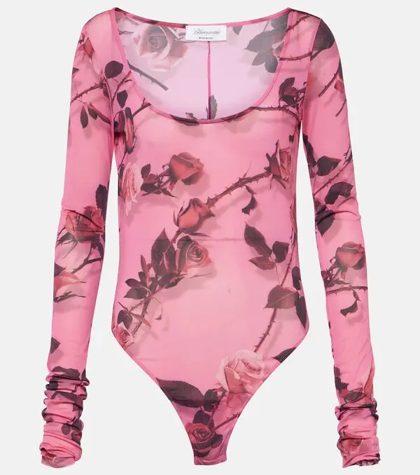 Blumarine Floral Printed Bodysuit - Multicoloured