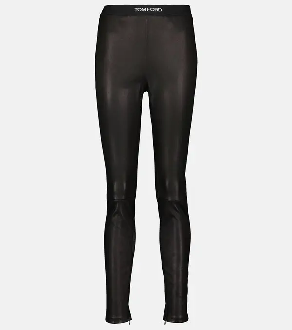TOM FORD Leather Leggings - Black