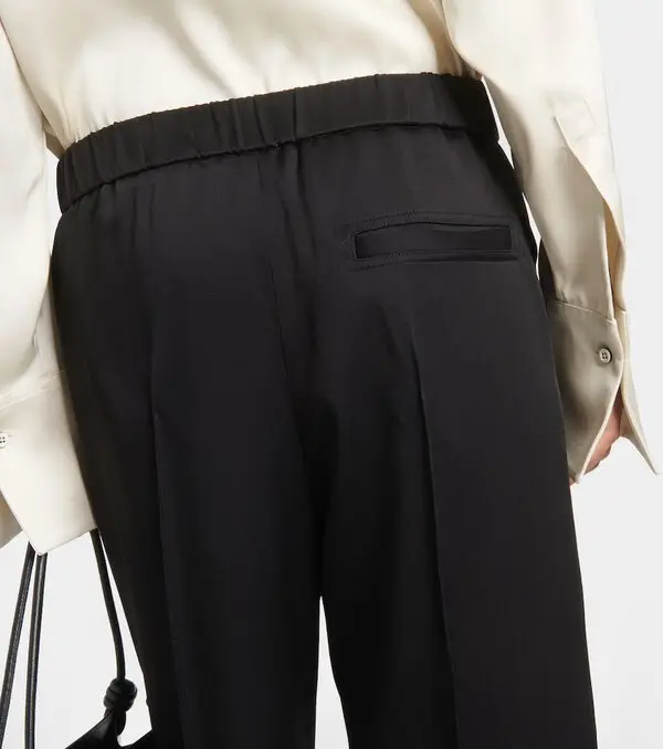 JIL SANDER High-rise Straight Pants - Black
