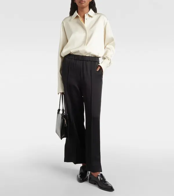 JIL SANDER High-rise Straight Pants - Black