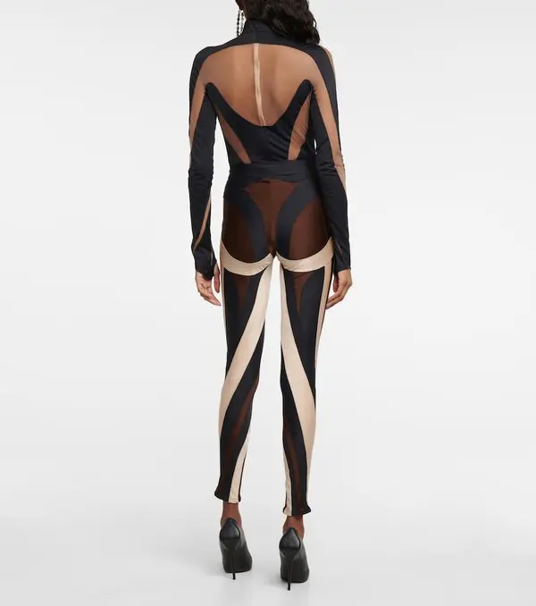 MUGLER Paneled Bodysuit