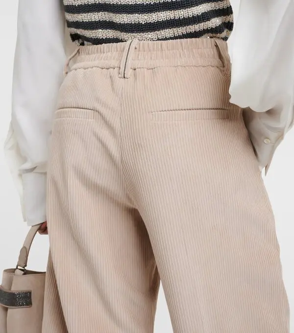Brunello Cucinelli Cotton Corduroy Wide-leg Trousers