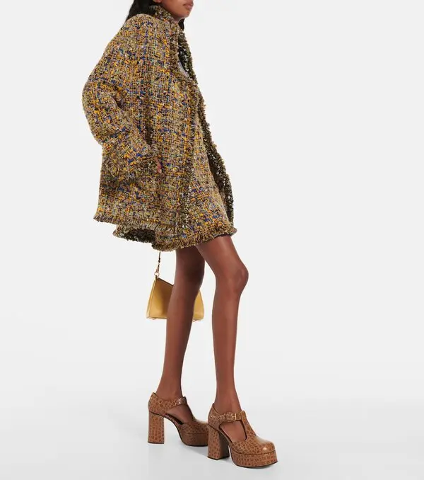 Etro Croc-effect Leather Mary Jane Pumps