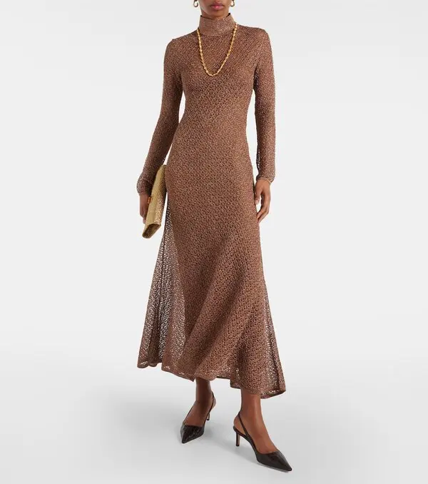 TOM FORD Open-knit Lurex® Maxi Dress