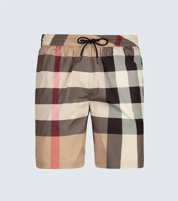 Burberry Large Check-print Swim Shorts