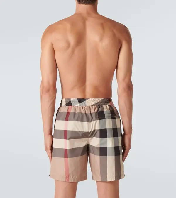 Burberry Large Check-print Swim Shorts