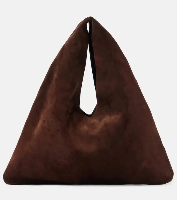 THE ROW Bindle Small Suede Tote Bag - Brown