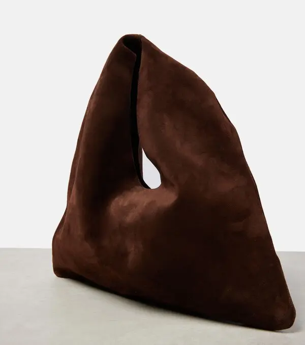 THE ROW Bindle Small Suede Tote Bag - Brown