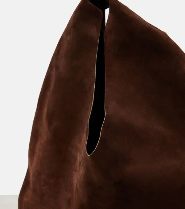 THE ROW Bindle Small Suede Tote Bag - Brown