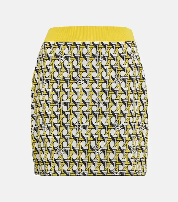 Tory Burch Knit Miniskirt With Geometric Print - Multicoloured