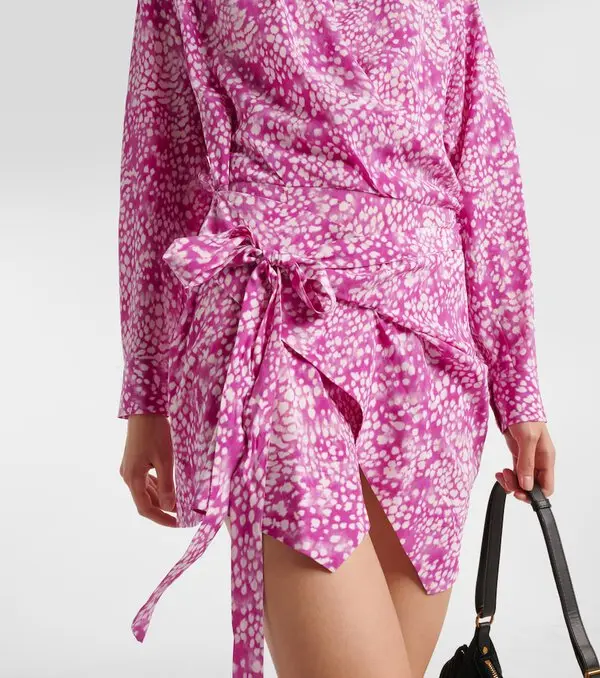 Isabel Marant Étoile Draped Silk-blend Mini Dress