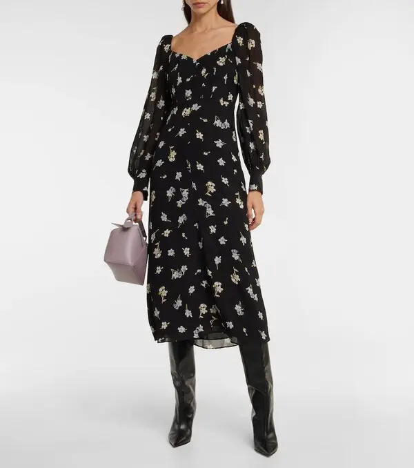 Dorothee Schumacher Midnight Blossom Midi Dress