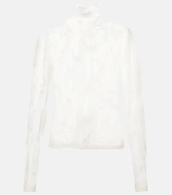 Acne Studios Cotton-blend Turtleneck Top - Neutrals