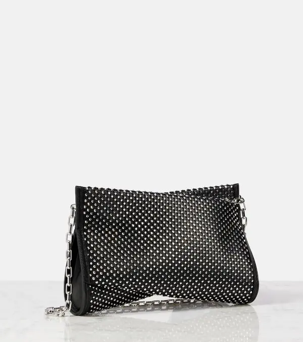 CHRISTIAN LOUBOUTIN Loubitwist Small Embellished Leather Clutch