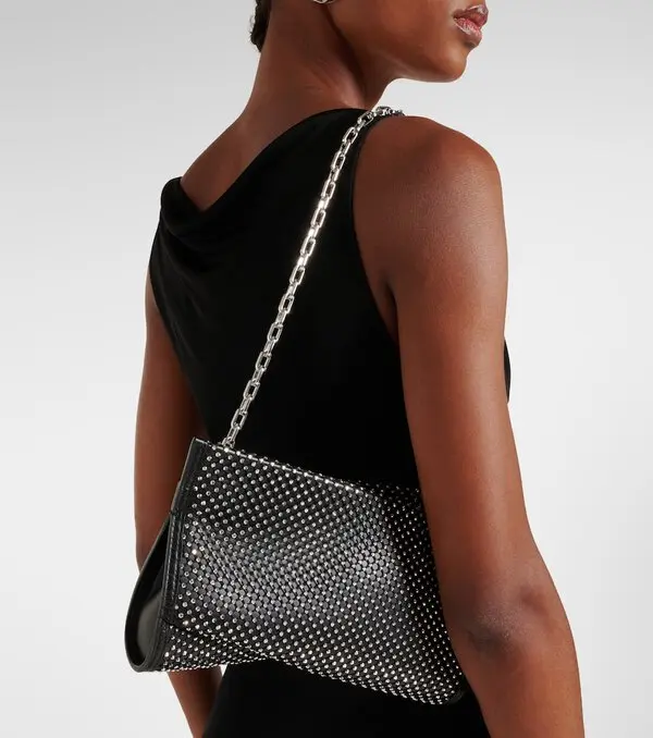 CHRISTIAN LOUBOUTIN Loubitwist Small Embellished Leather Clutch