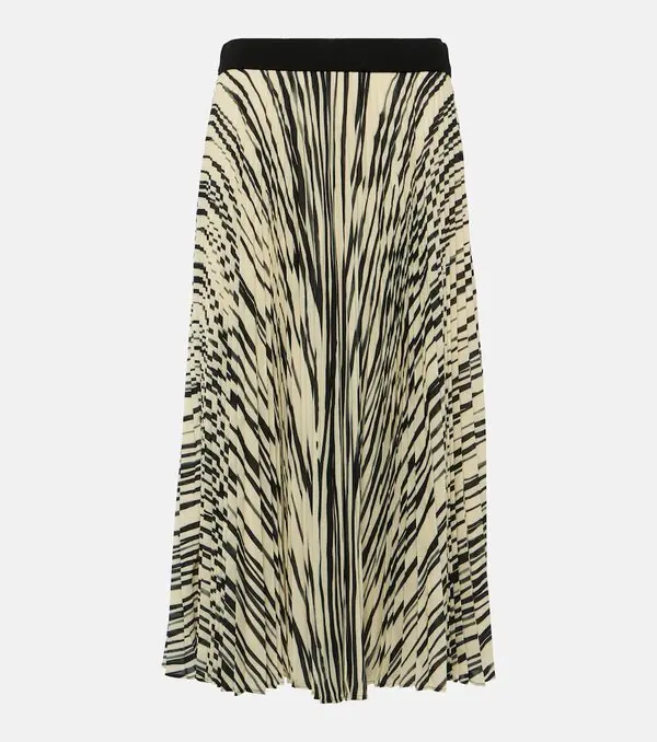 Proenza Schouler Printed Plisse Midi Skirt - Multicoloured
