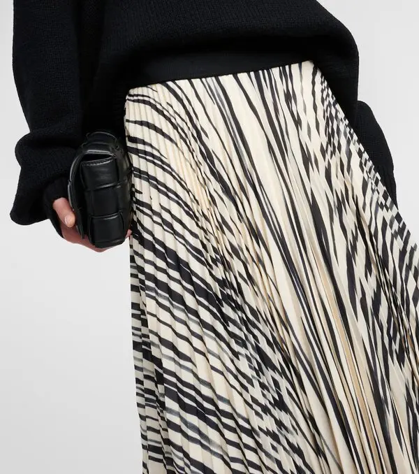 Proenza Schouler Printed Plisse Midi Skirt