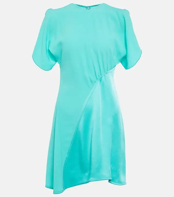 Victoria Beckham Asymmetric Mini Dress - Green