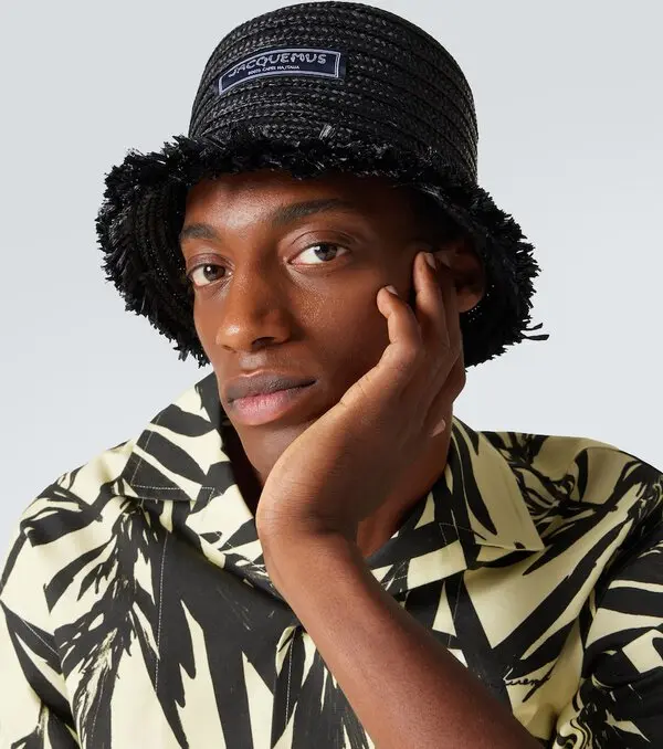 Jacquemus Le Bob Bacino Raffia Bucket Hat