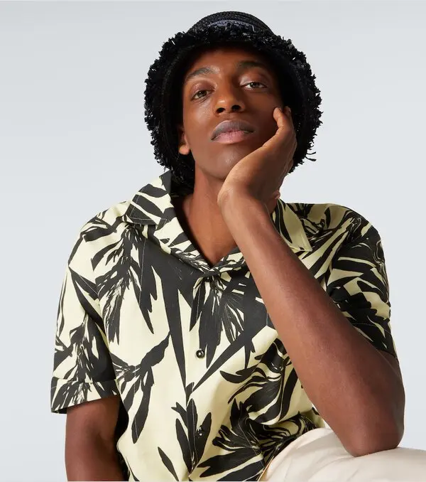 Jacquemus Le Bob Bacino Raffia Bucket Hat