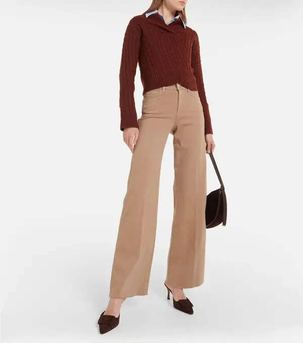 7 For All Mankind Lotta High-rise Wide-leg Jeans