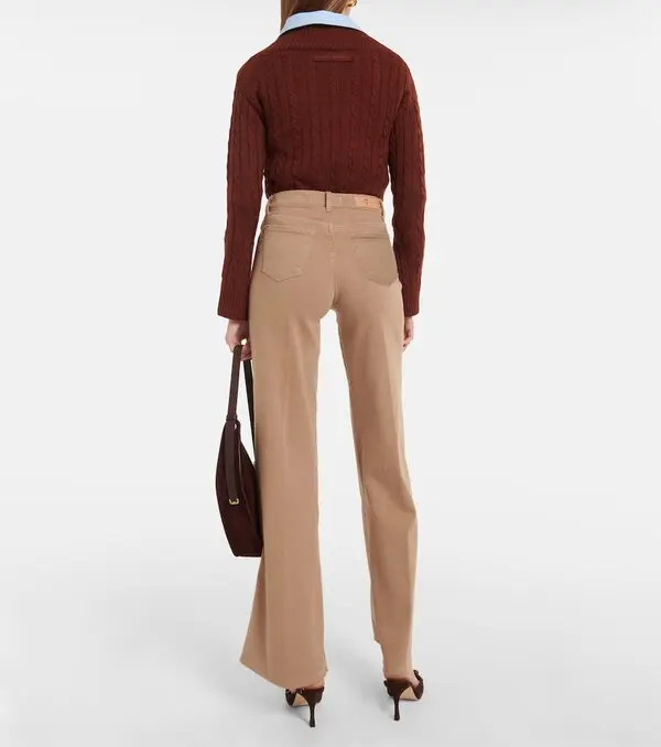 7 For All Mankind Lotta High-rise Wide-leg Jeans