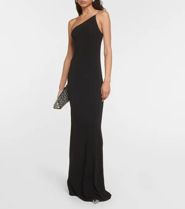 NILI LOTAN Elinor One-shoulder Jersey Gown