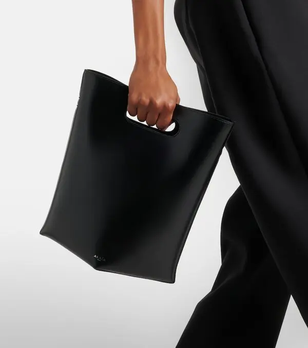 Alaïa Folded Leather Tote Bag - Black