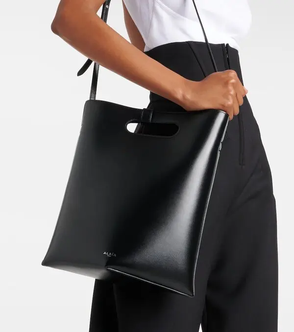 Alaïa Folded Leather Tote Bag - Black