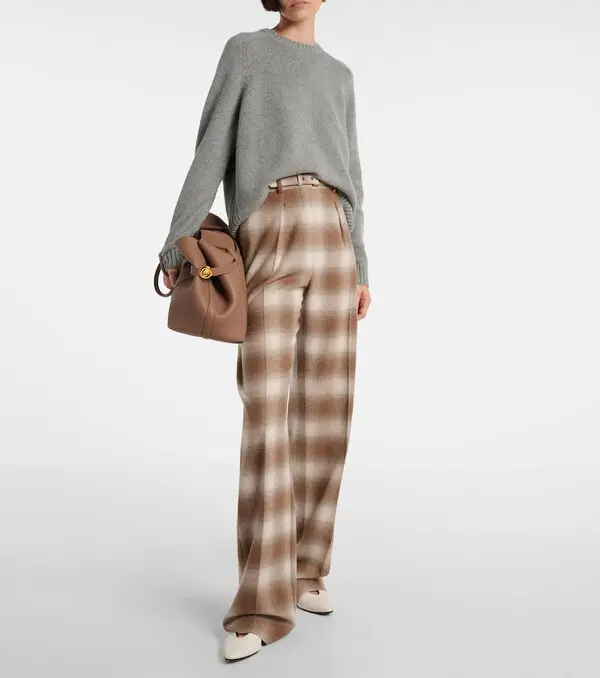 Loro Piana Parksville Cashmere Crewneck Sweater - Grey