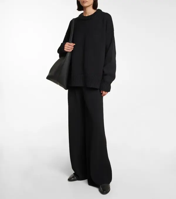 THE ROW Gala High-rise Wide-leg Cady Trousers