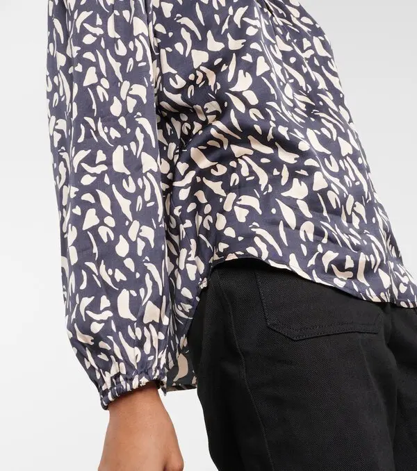 Velvet By Graham & Spencer Kade Printed Satin Blouse