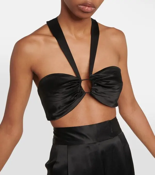 THE SEI Silk Satin Bra Top
