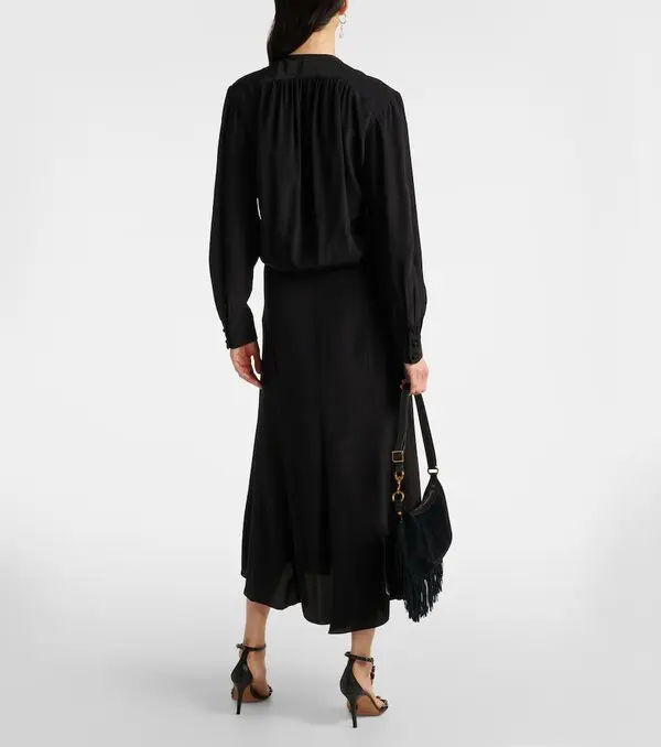Isabel Marant Étoile Hanane Ruffled Silk Maxi Dress