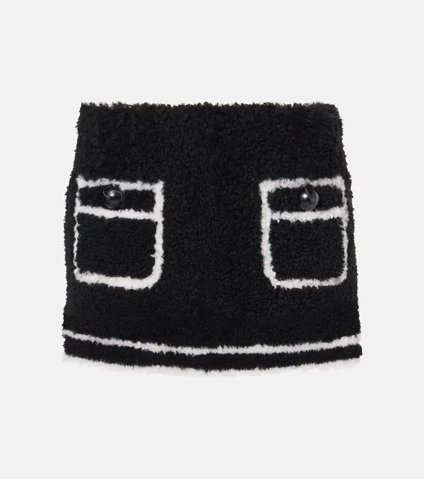 BLANCHA Shearling Miniskirt