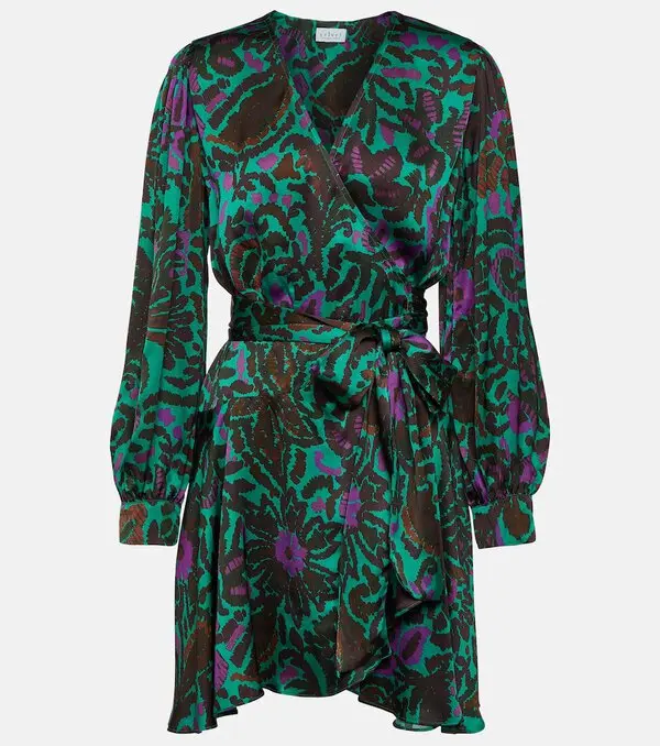 Velvet By Graham & Spencer Bridget Printed Satin Minidress