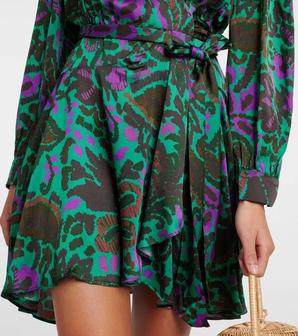 Velvet By Graham & Spencer Bridget Printed Satin Minidress