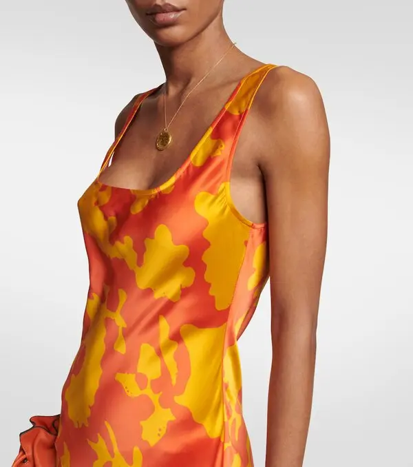 SIR. Printed Silk Maxi Dress