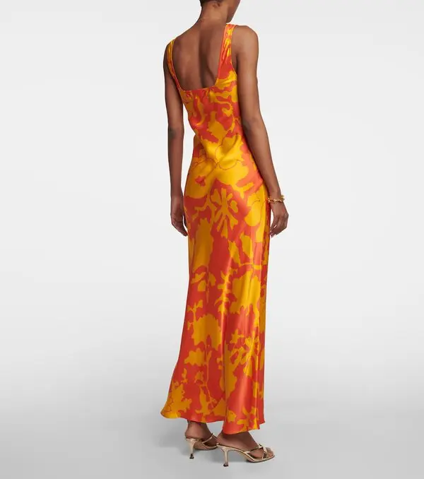 SIR. Printed Silk Maxi Dress