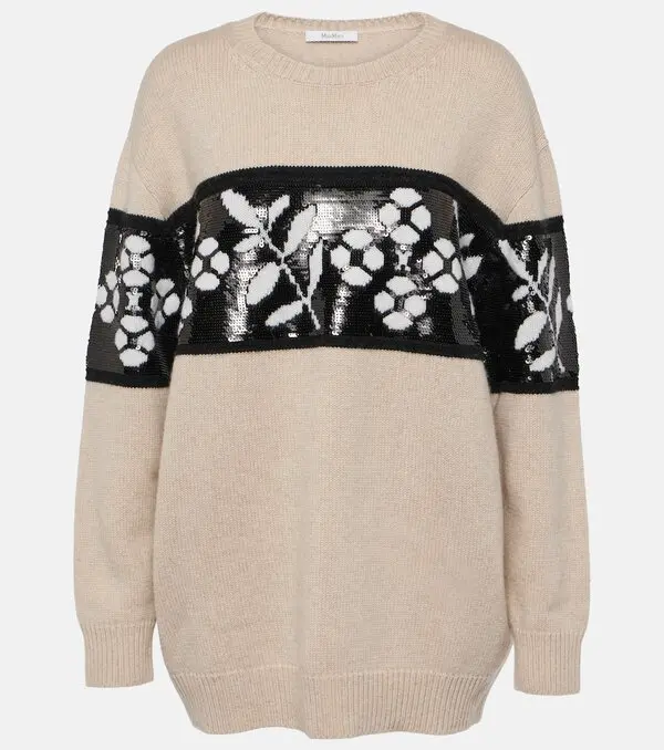 Max Mara Jacquard Wool And Cashmere Sweater