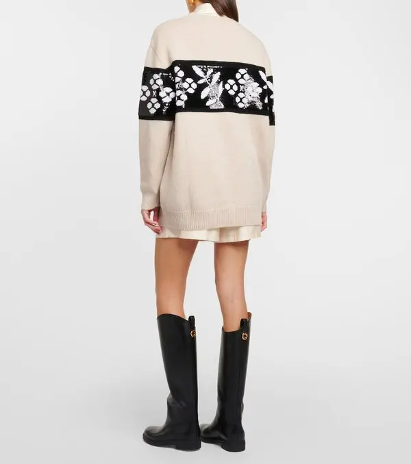 Max Mara Jacquard Wool And Cashmere Sweater