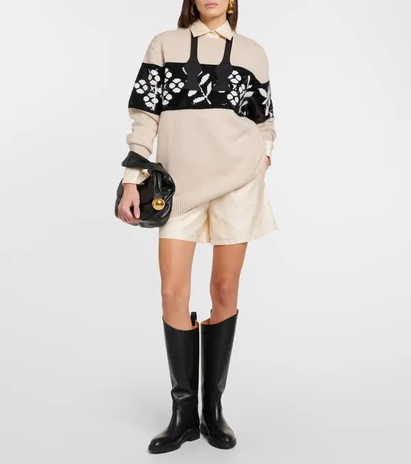 Max Mara Jacquard Wool And Cashmere Sweater
