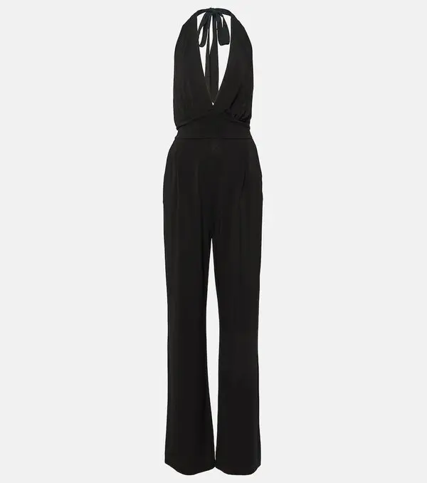 Max Mara Halterneck Jersey Jumpsuit - Black