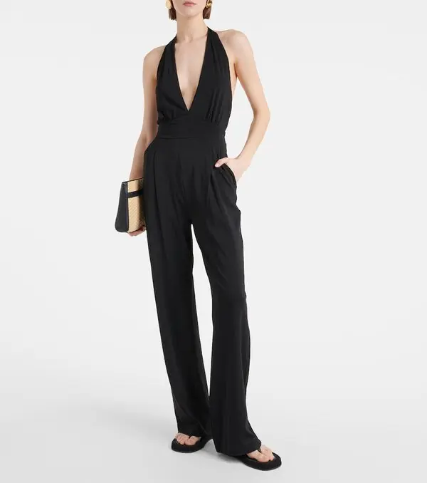 Max Mara Nice Halterneck Jersey Jumpsuit