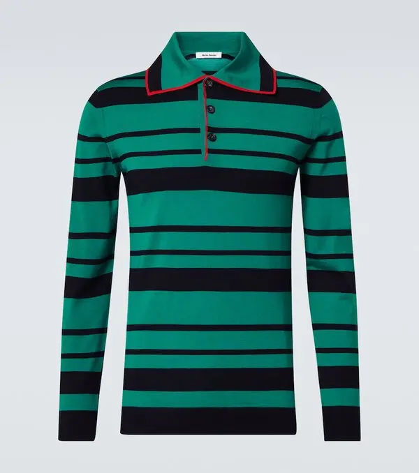 WALES BONNER Sitar Striped Wool And Silk Sweater