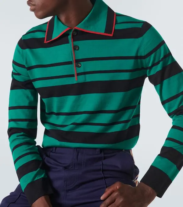 WALES BONNER Sitar Striped Wool And Silk Sweater