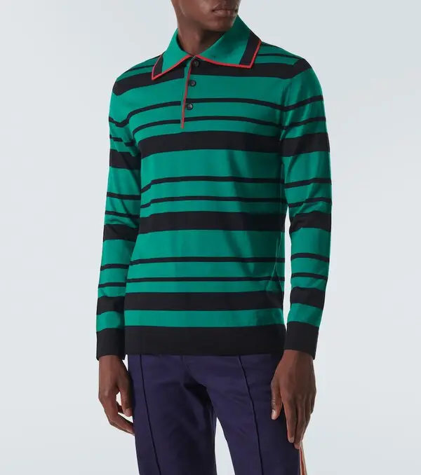 WALES BONNER Sitar Striped Wool And Silk Sweater