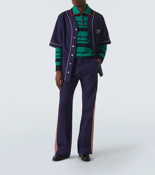 WALES BONNER Sitar Striped Wool And Silk Sweater