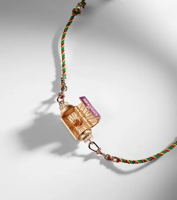 MARIE LICHTENBERG 18kt Rose Gold Locket Necklace With Diamonds And Pearls