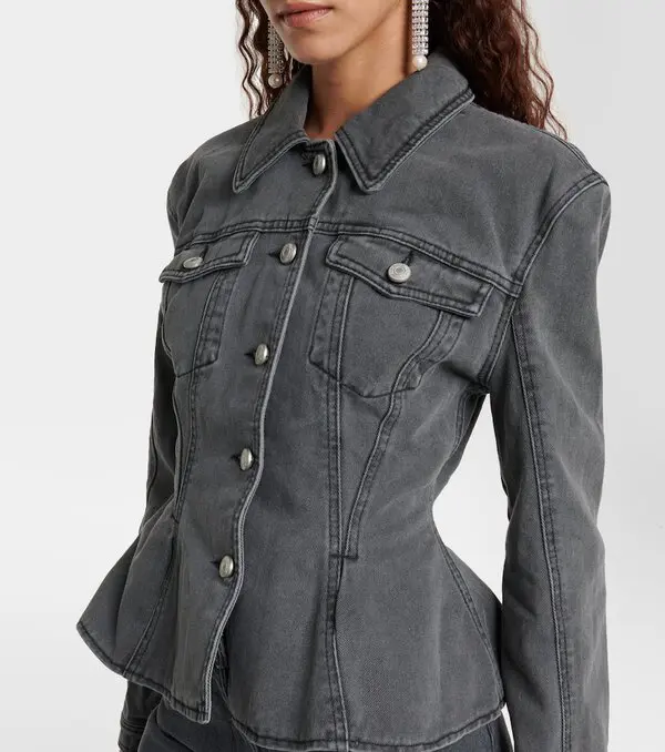Magda Butrym Peplum Denim Jacket